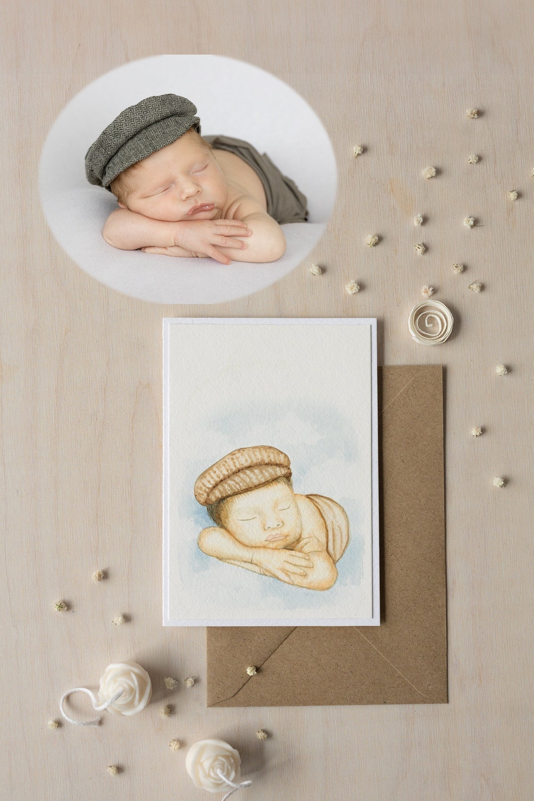 Commission Card, Custom Watercolor Portrait Painting From Photo ...