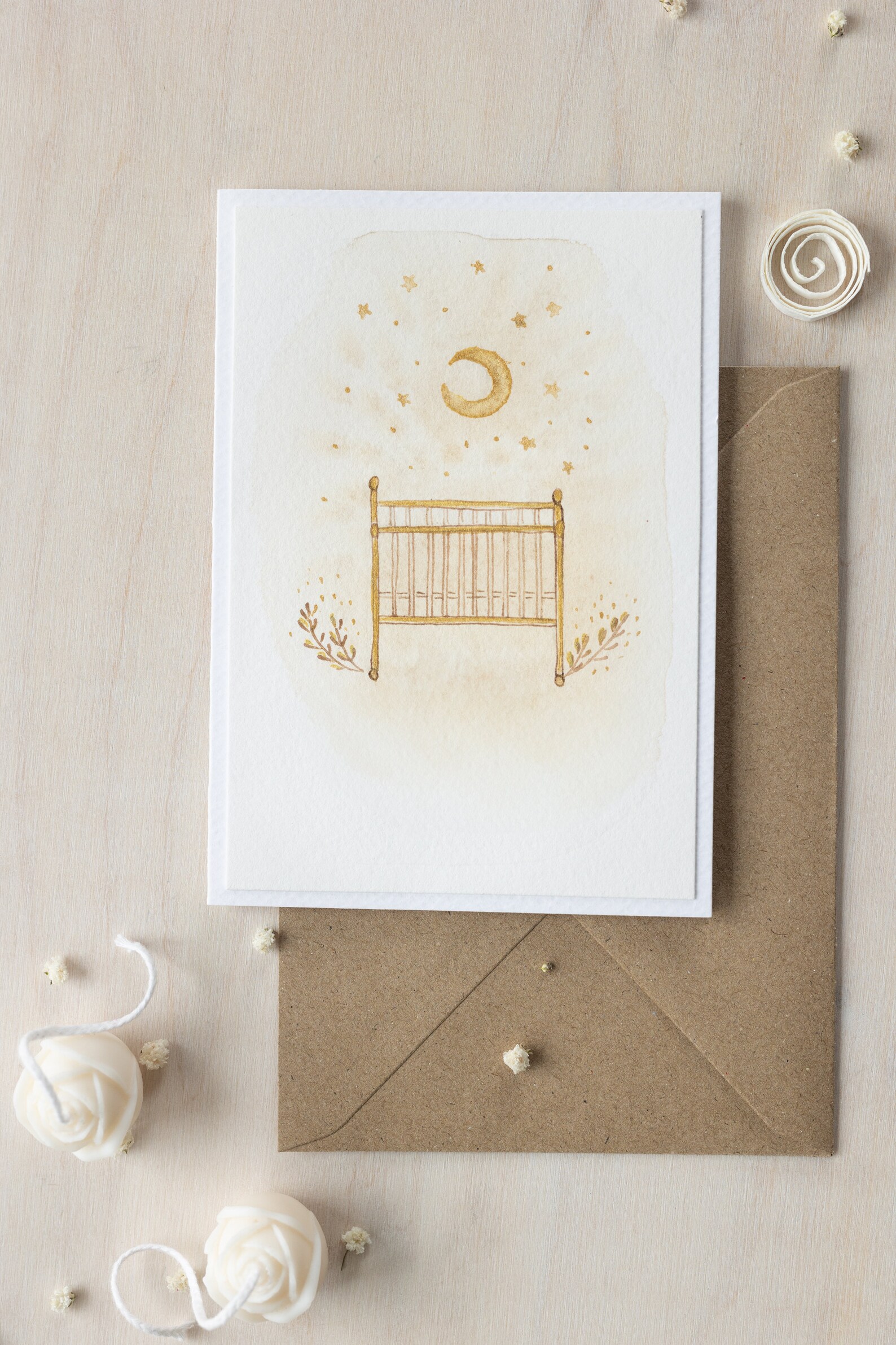 Congrats Pregnancy Handmade Watercolor Greeting Card, Baby Shower ...