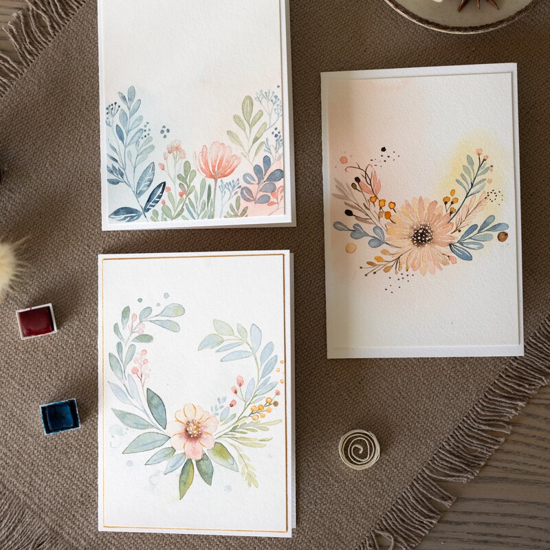 Hand Drawn Cards - Etsy