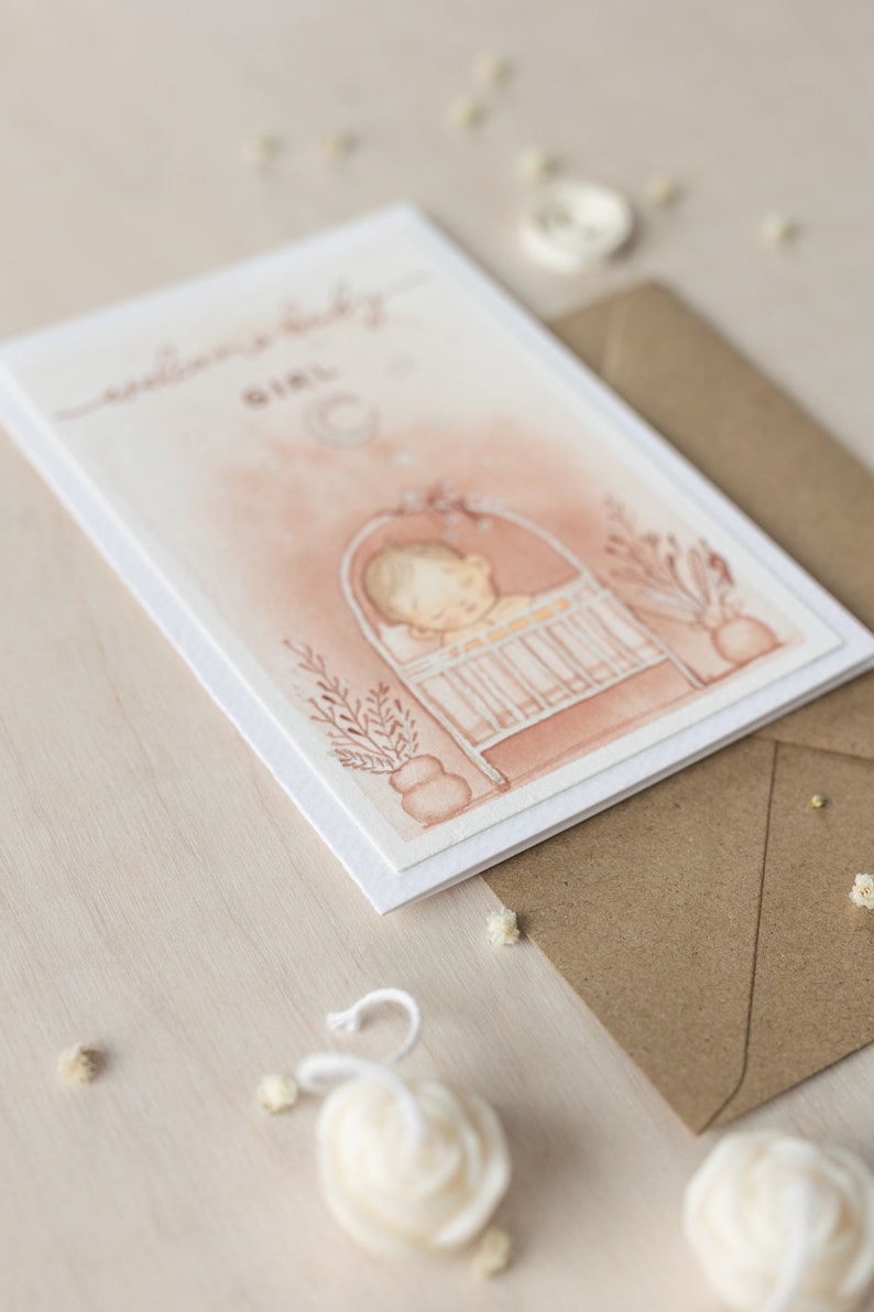 Congrats Pregnancy Handmade Watercolor Greeting Card, Baby Shower Cards ...
