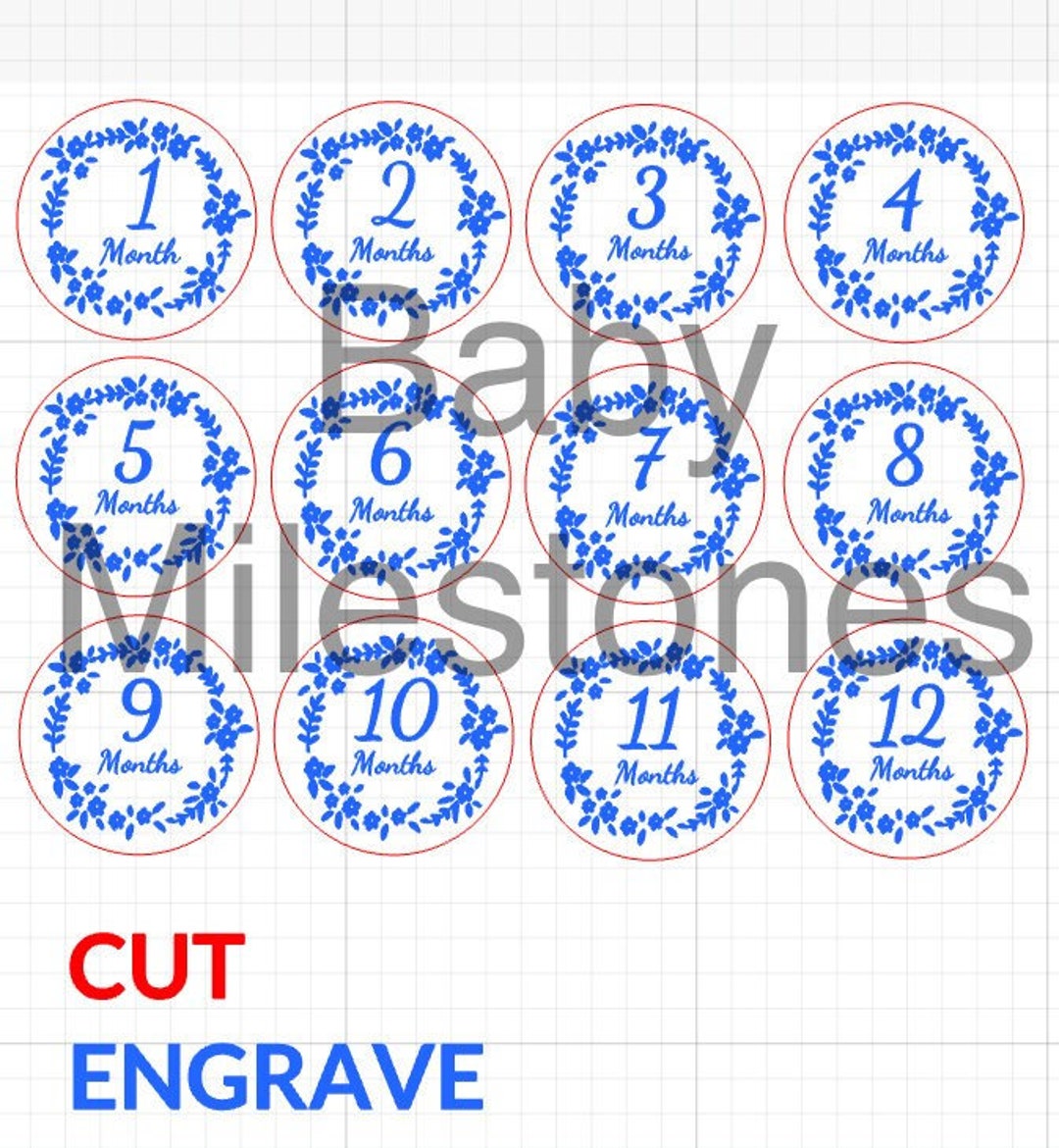Baby Milestone SVG File - Etsy