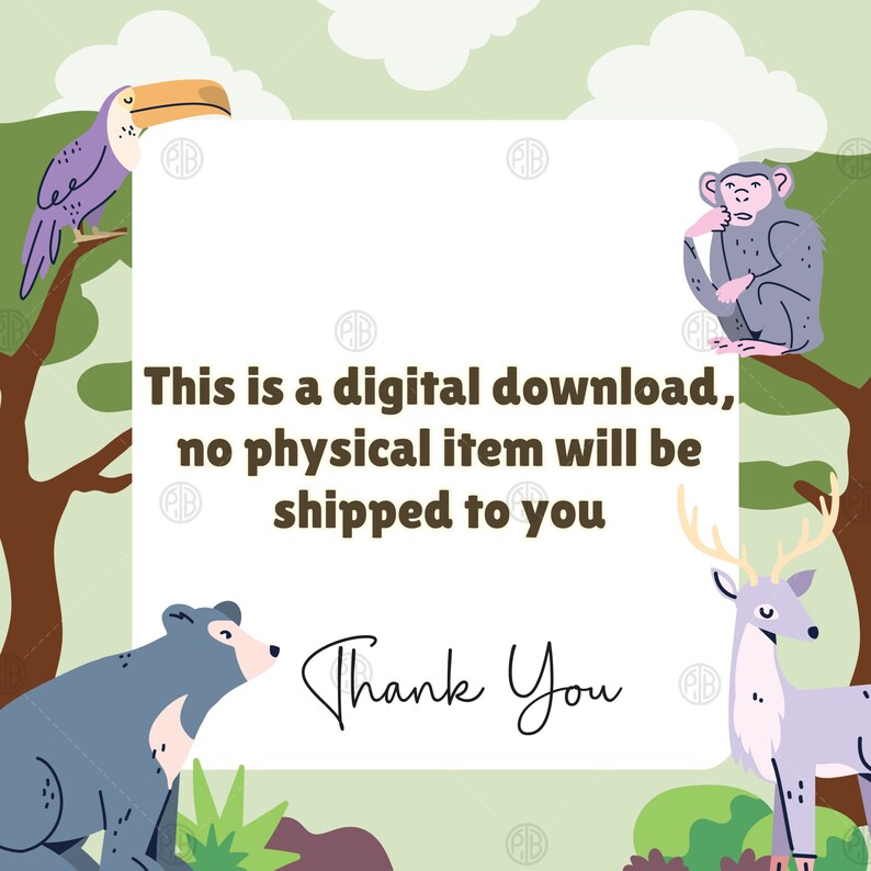 Watercolor Quirky Safari Animals PNG, Silly Wild Animal Clip Art ...