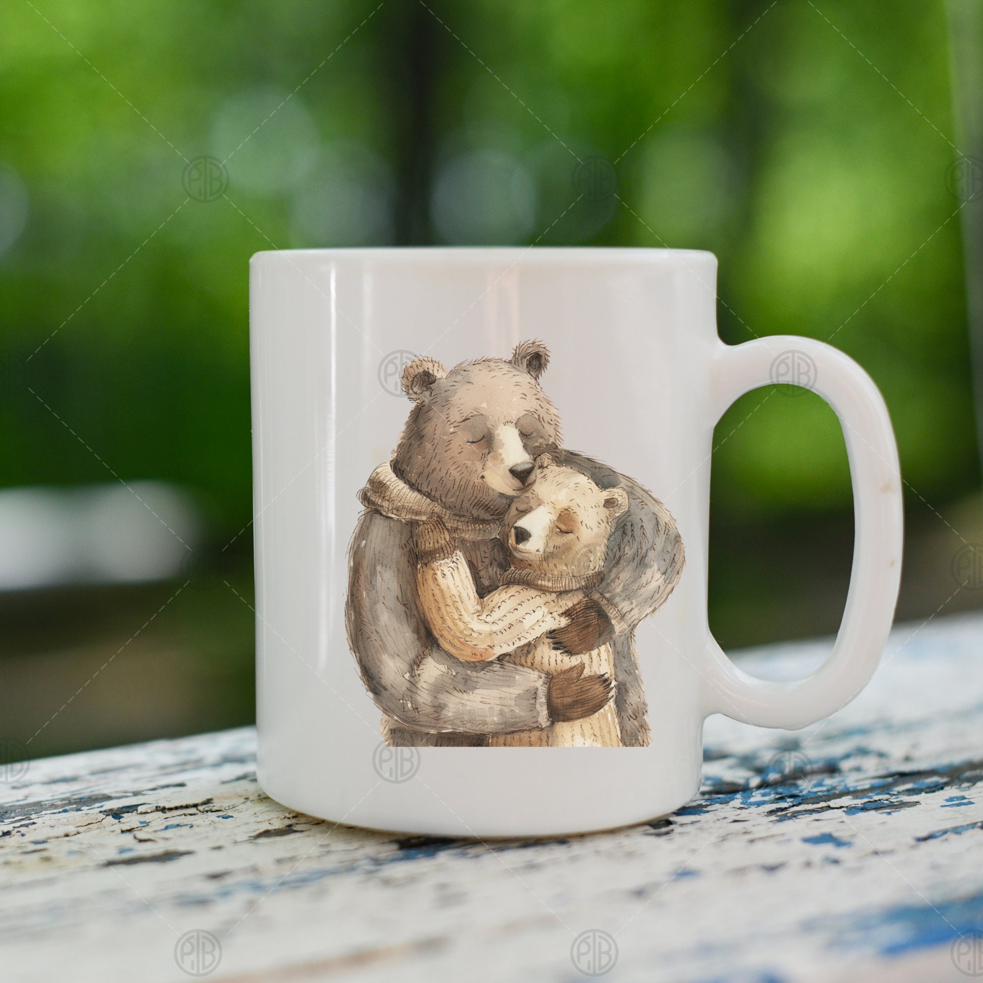 Watercolor Father Bear PNG, Father's Day Clipart, Heartwarming Papa ...