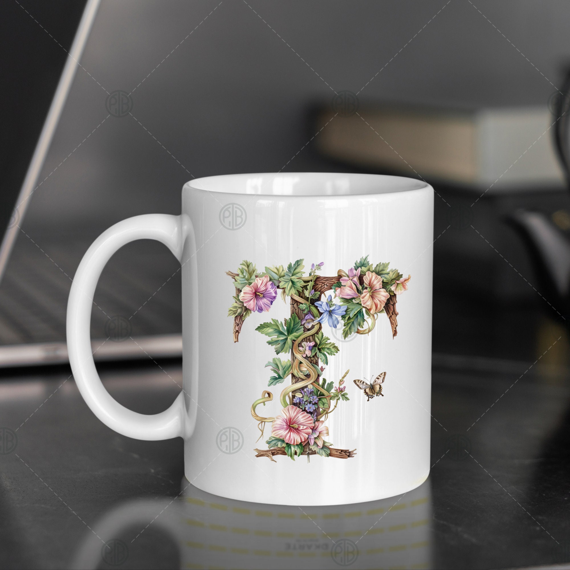 Watercolor Wildflower Floral Alphabet & Number PNG, Flower Clip Art ...