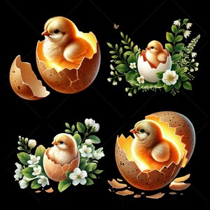 Watercolor Baby Bird PNG, Eggshell Clip Art, Cute Chick Clipart, Nature ...