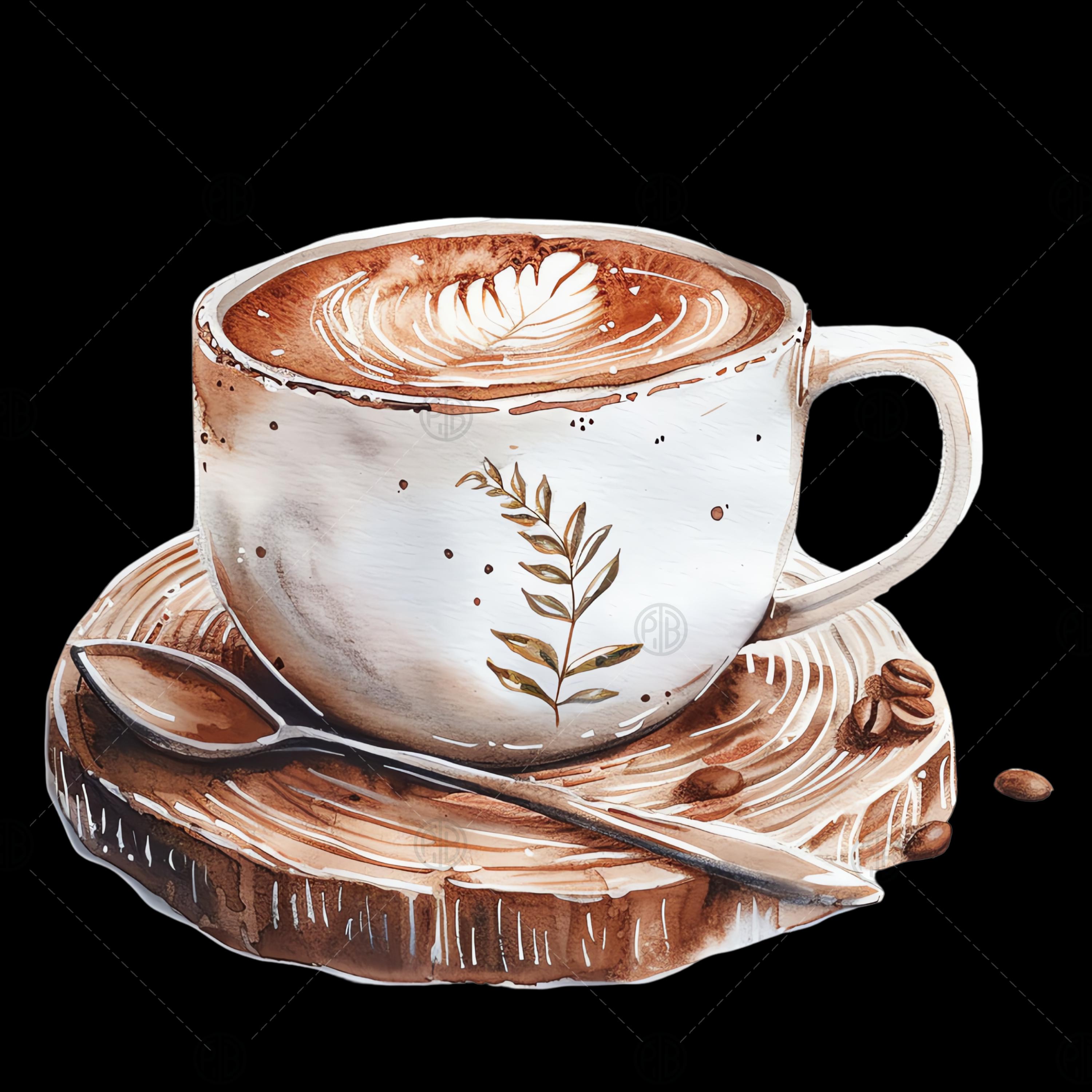 Watercolor Coffee Lover PNG, Coffee Mug Clip Art, Coffee Cups Clipart ...