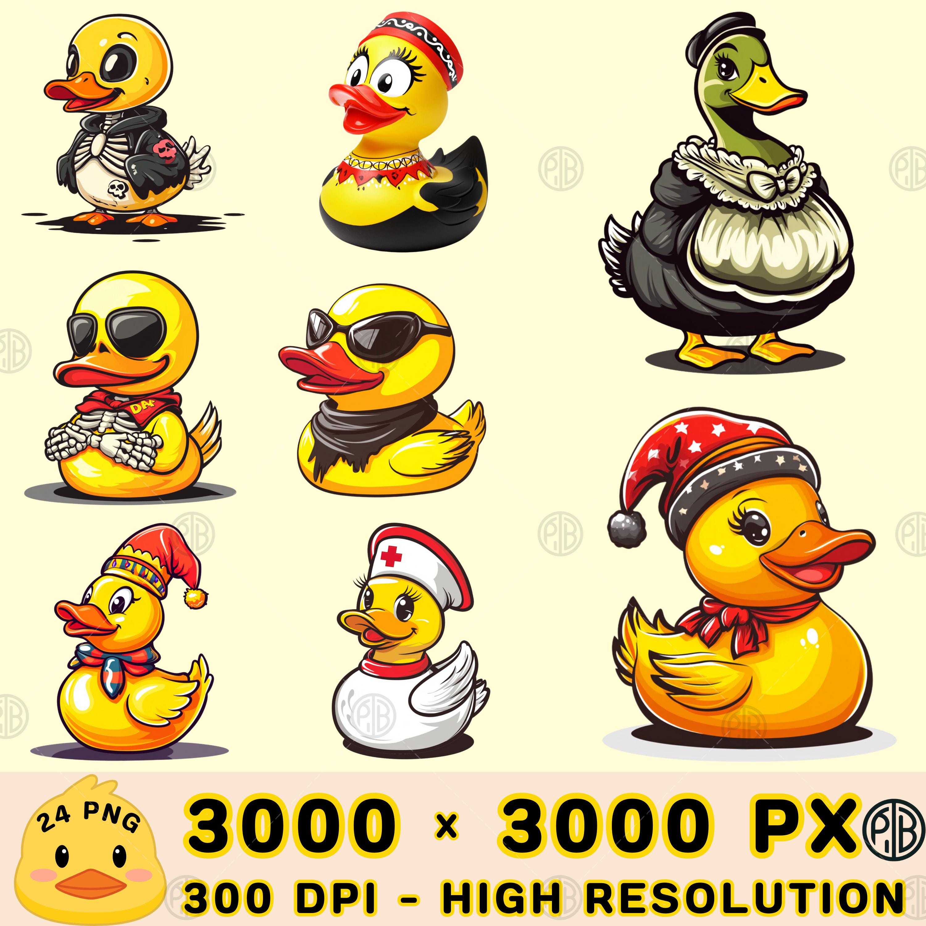 Watercolor Costume Rubber Duck PNG, Festive Cute Animal Clip Art ...