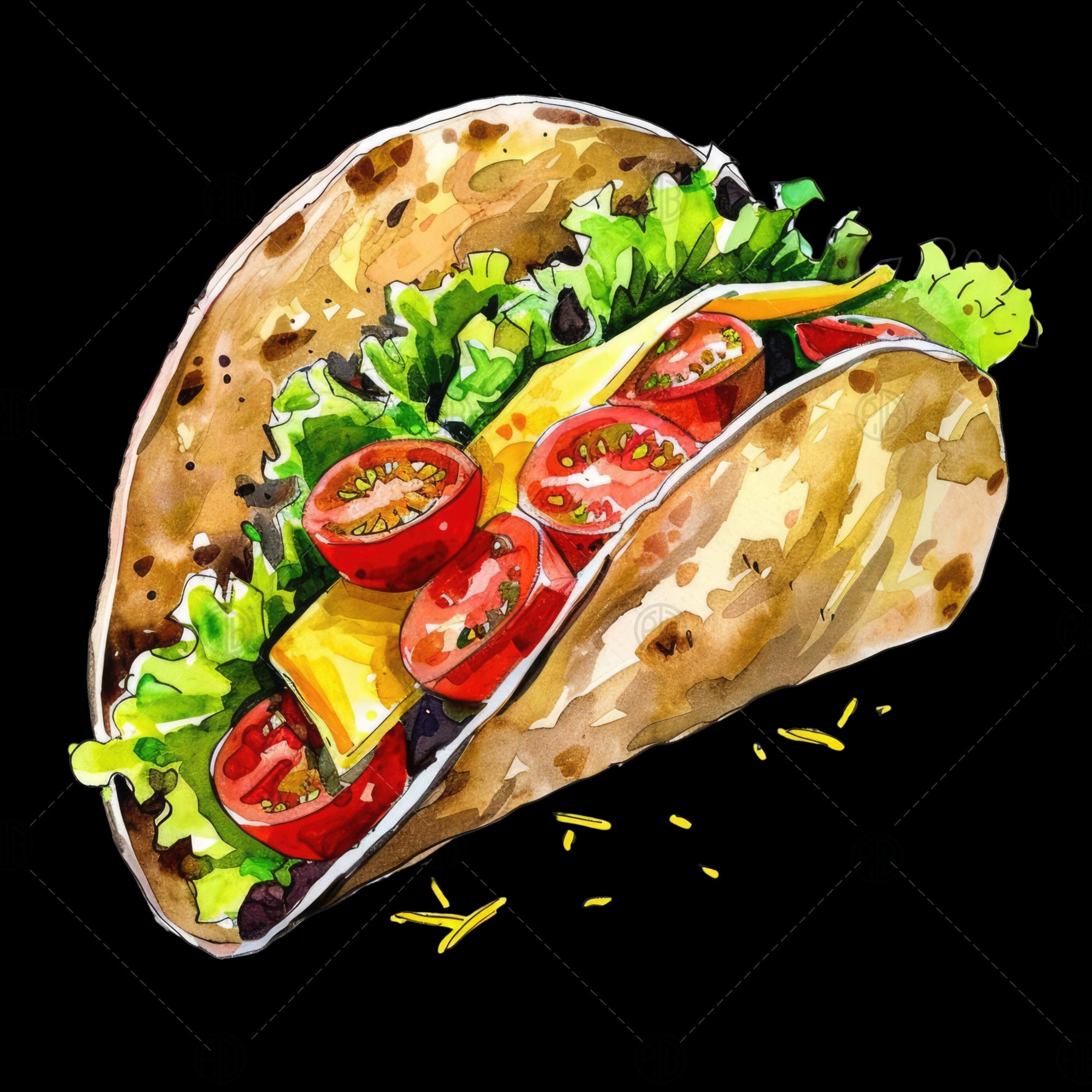 Watercolor Fast Food PNG, Burger Cheese Hamburger Clip Art ...