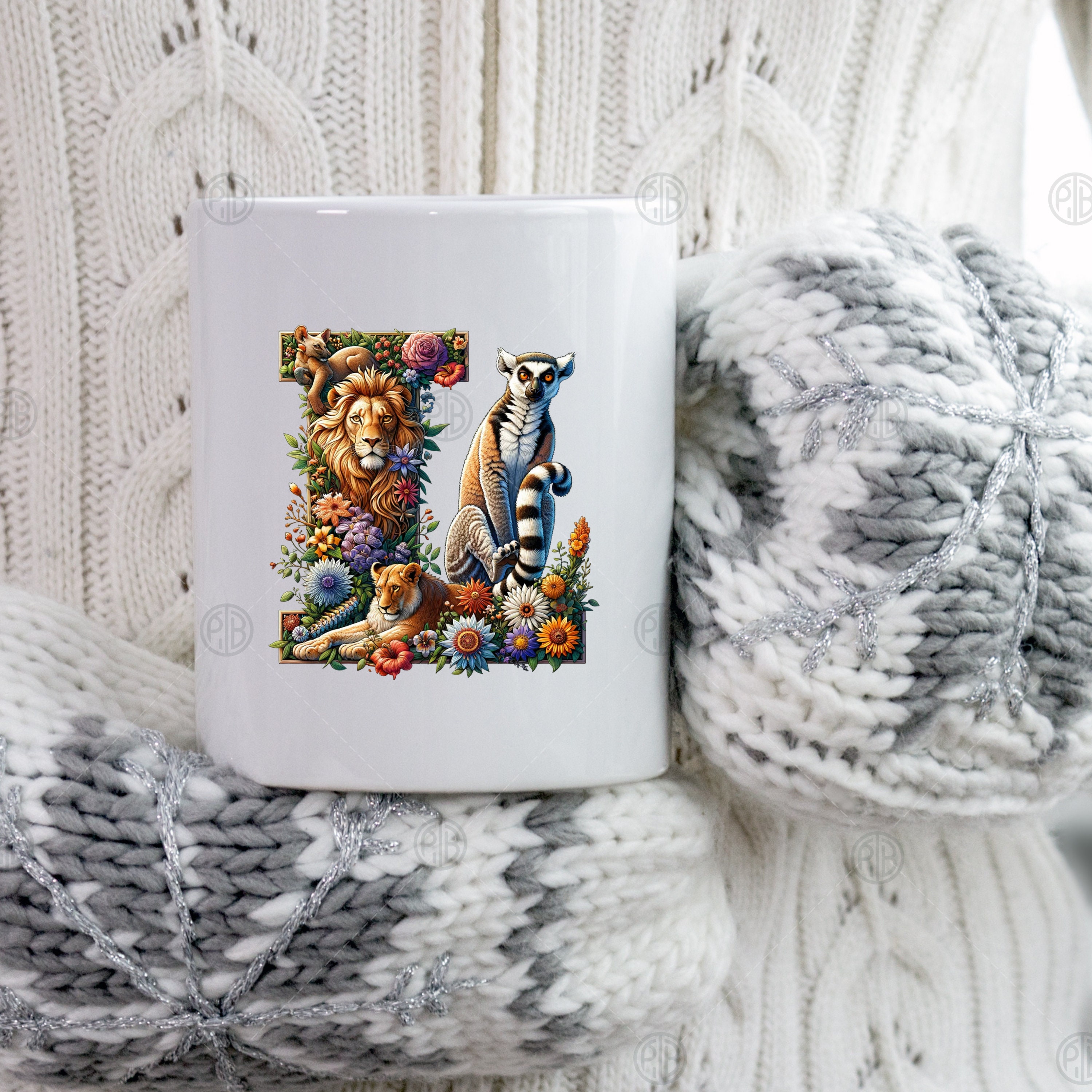 Watercolor Alphabet & Number Wild Animals Clipart, Safari Animal Forest ...