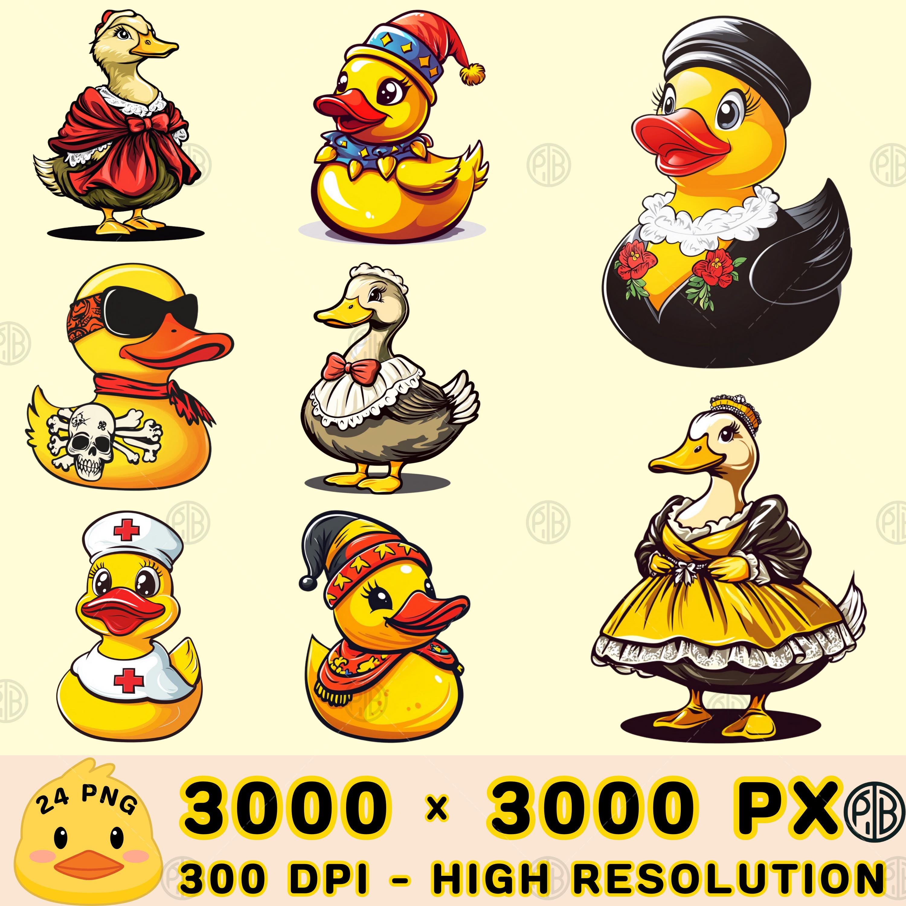 Watercolor Costume Rubber Duck PNG, Festive Cute Animal Clip Art ...