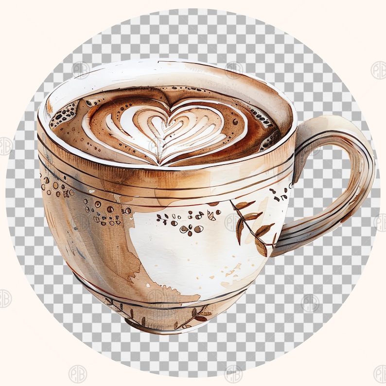 Watercolor Coffee Lover PNG, Coffee Mug Clip Art, Coffee Cups Clipart ...