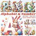 Watercolor Alphabet & Number Woodland Animals Clipart, Cute Animal ...