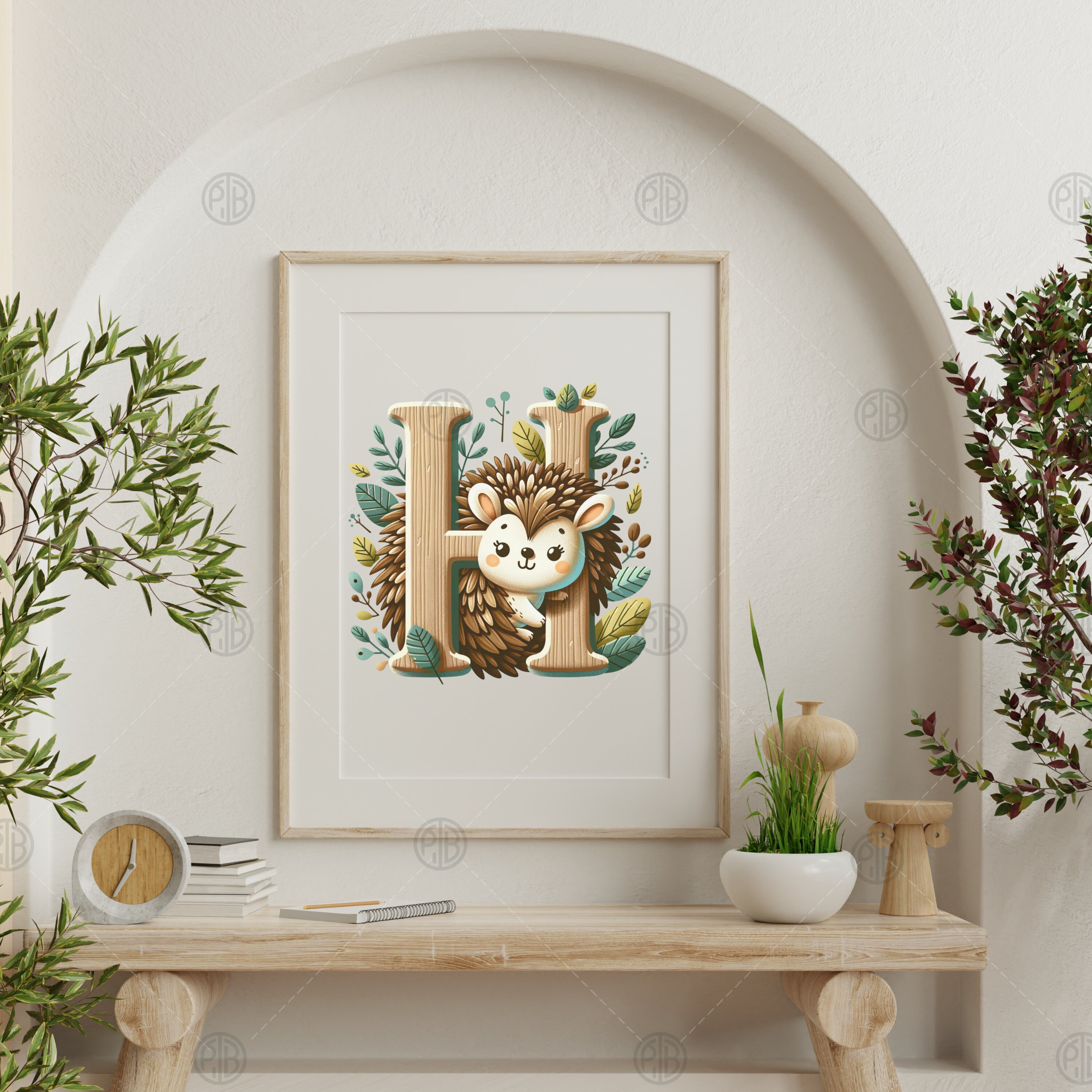 Watercolor Alphabet & Number Woodland Animals Clipart, Cute Animal ...