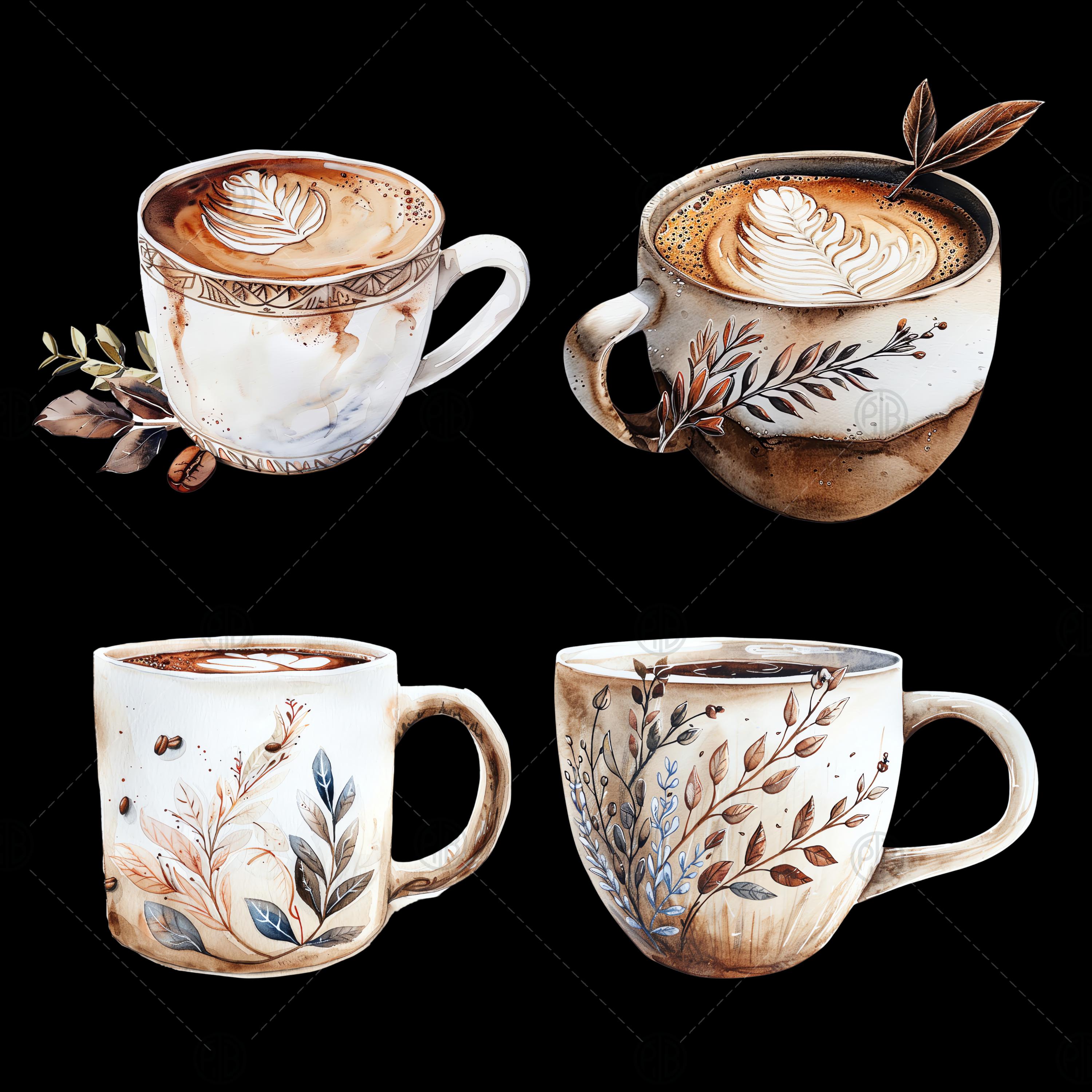 Watercolor Coffee Lover PNG, Coffee Mug Clip Art, Coffee Cups Clipart ...