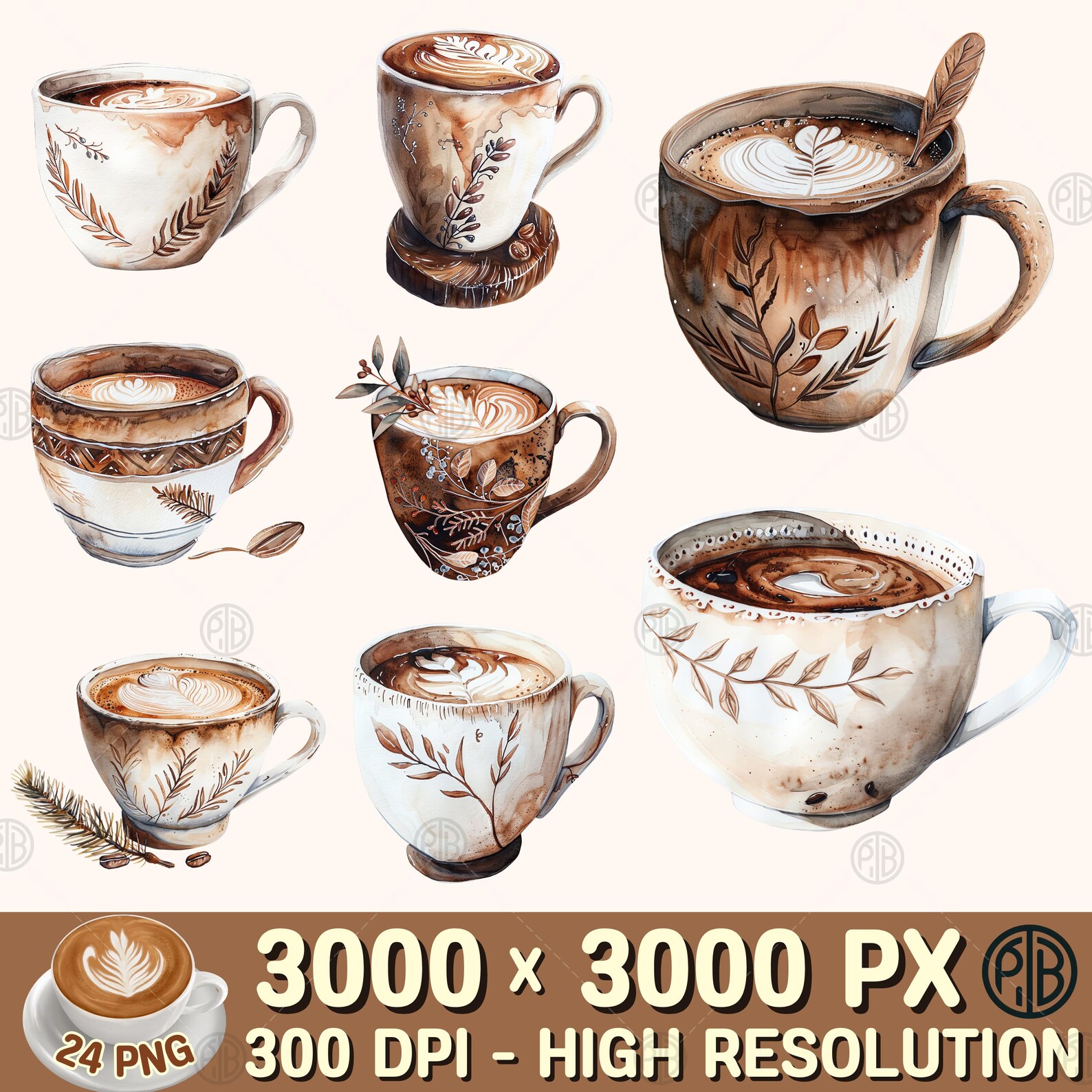 Watercolor Coffee Lover PNG, Coffee Mug Clip Art, Coffee Cups Clipart ...