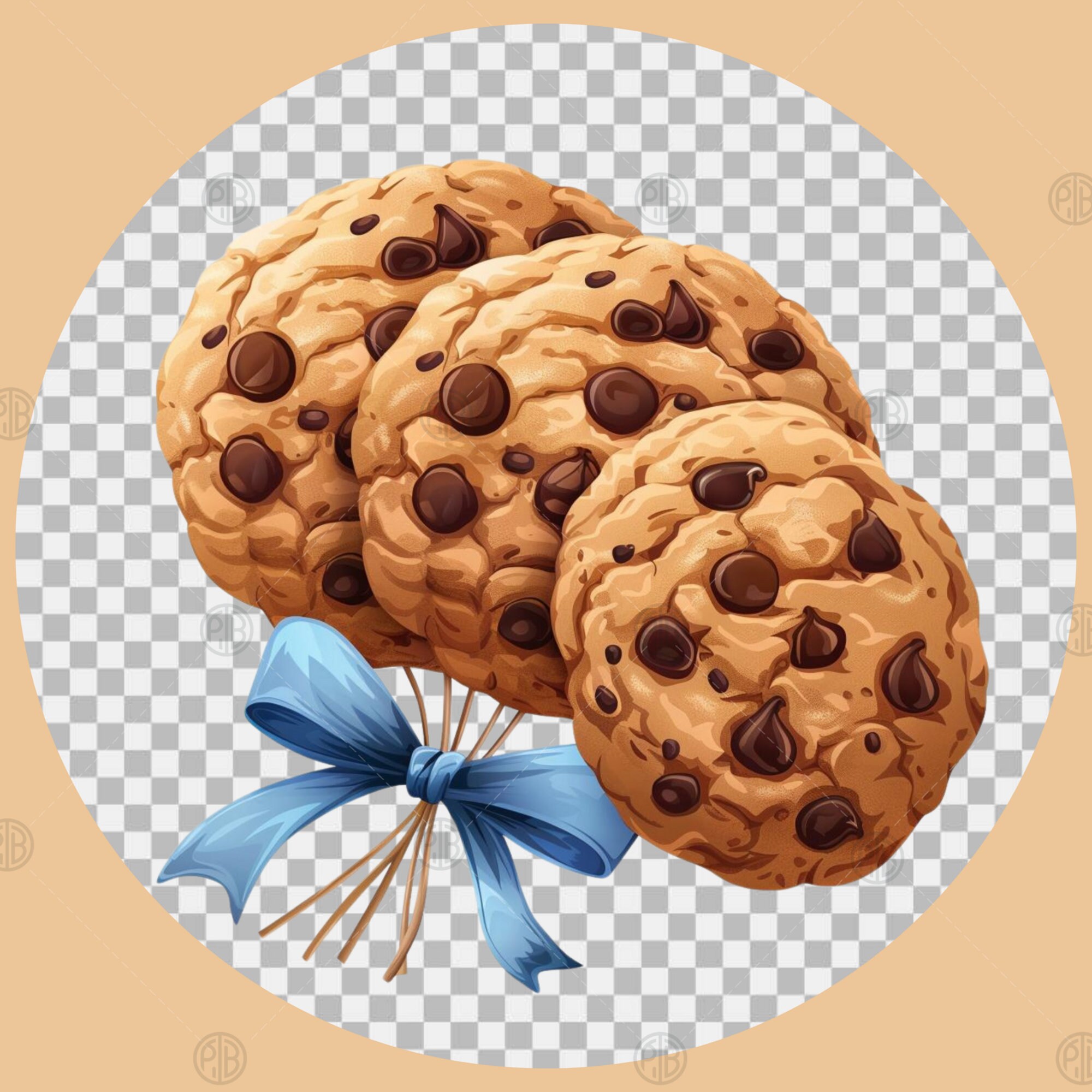 Watercolor Cookies and Milk PNG, Cute Blue Treats Clip Art, Chocolate ...