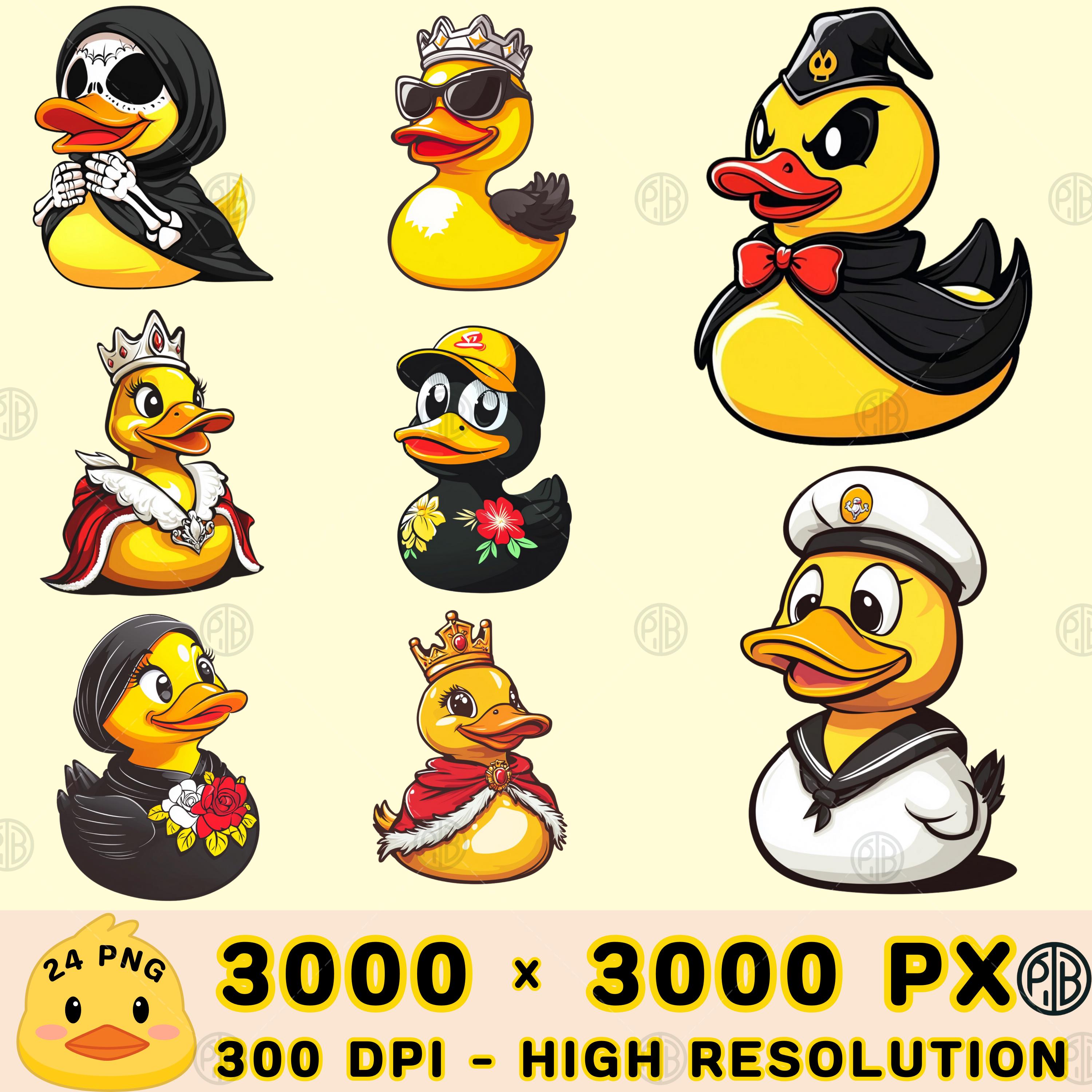 Watercolor Costume Rubber Duck PNG, Festive Cute Animal Clip Art ...