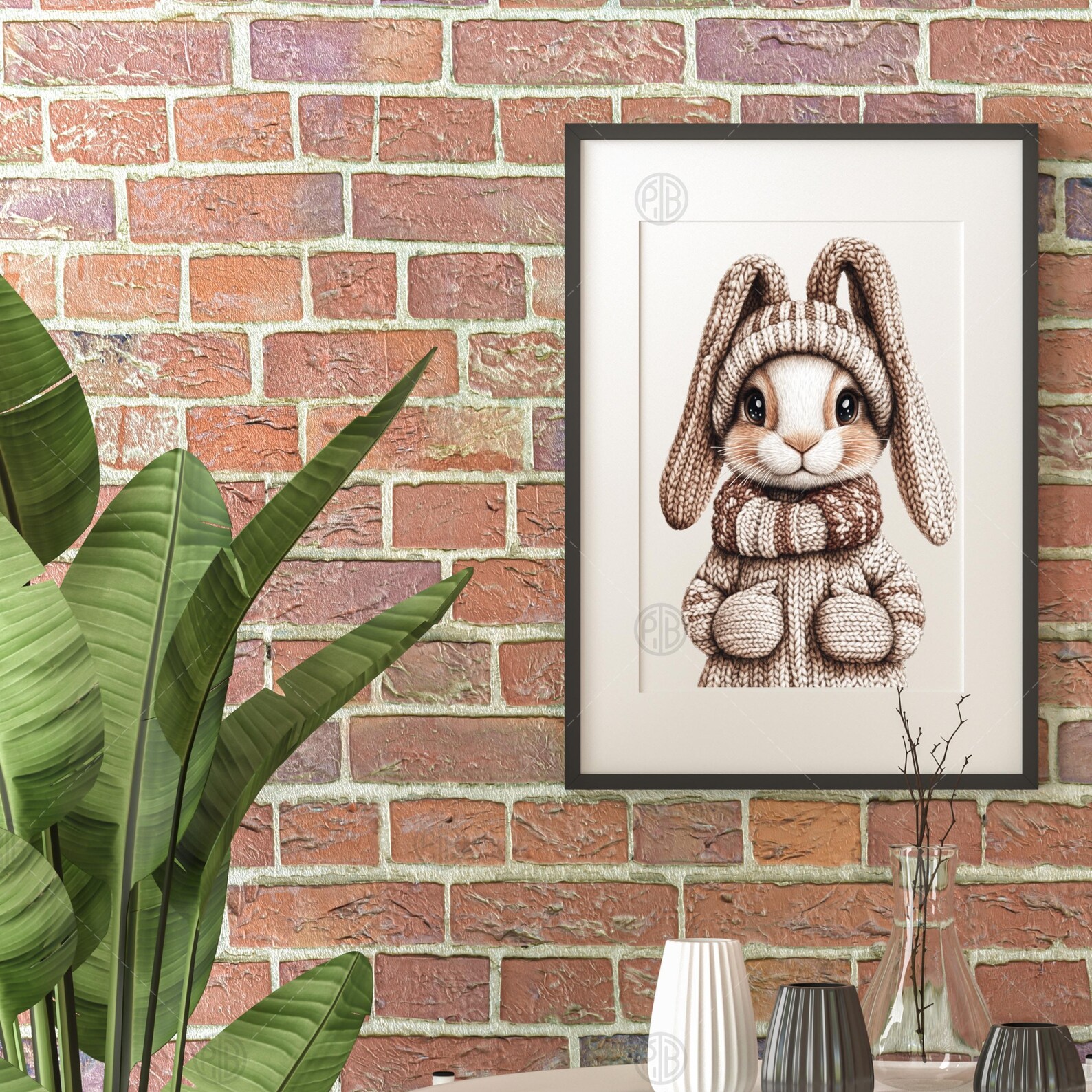Watercolor Winter Woodland Bunny PNG, Cozy Animal Clip Art, Snowmen ...
