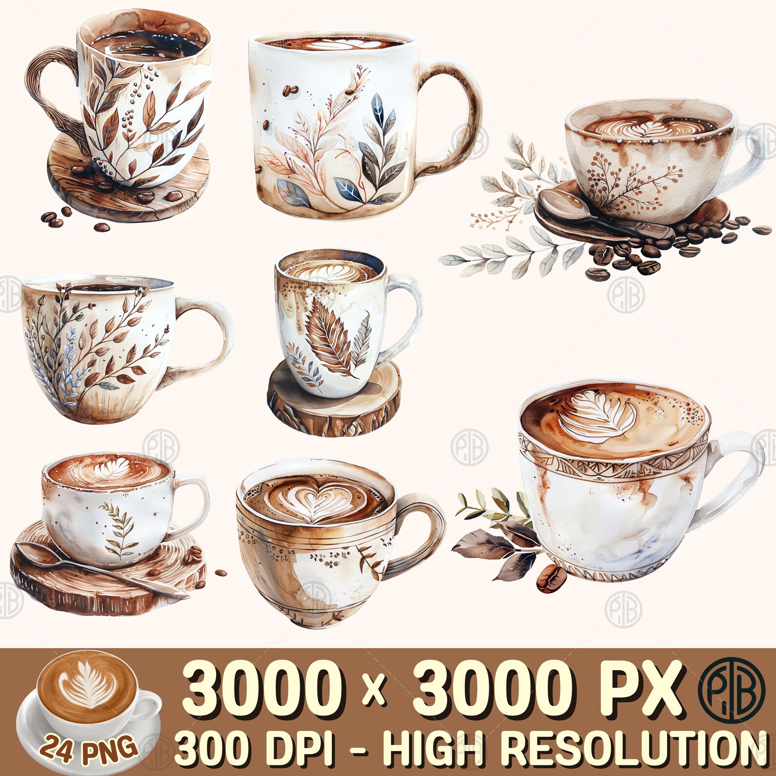Watercolor Coffee Lover PNG, Coffee Mug Clip Art, Coffee Cups Clipart ...