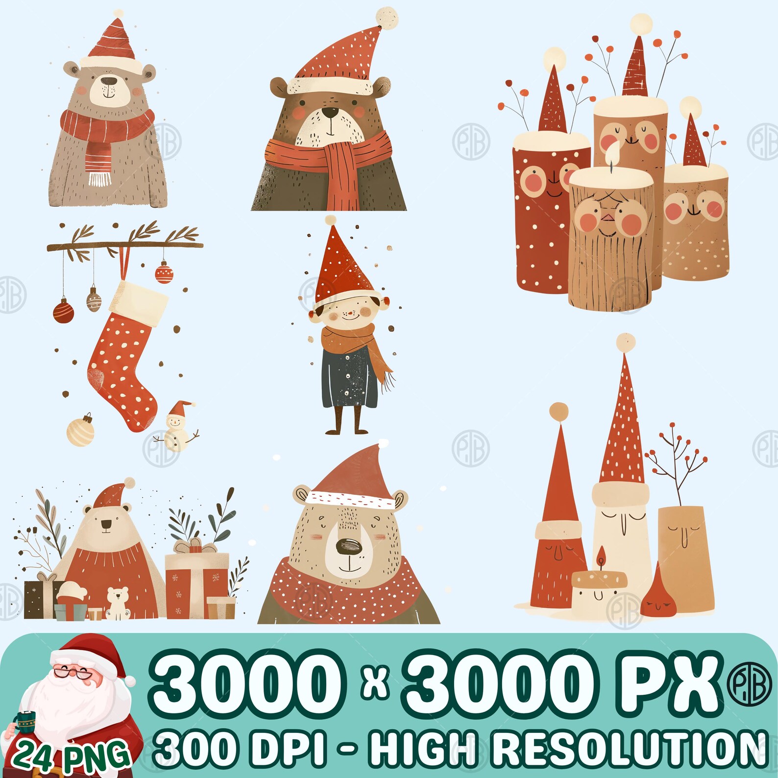 Watercolor Cute Christmas PNG, Holiday Clip Art, Snowmen Clipart ...