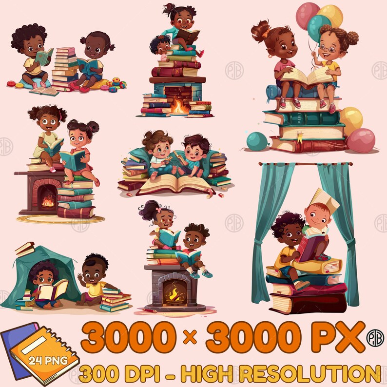 Watercolor Kids Reading Book PNG, Books Clip Art Portrait, Toddlers ...