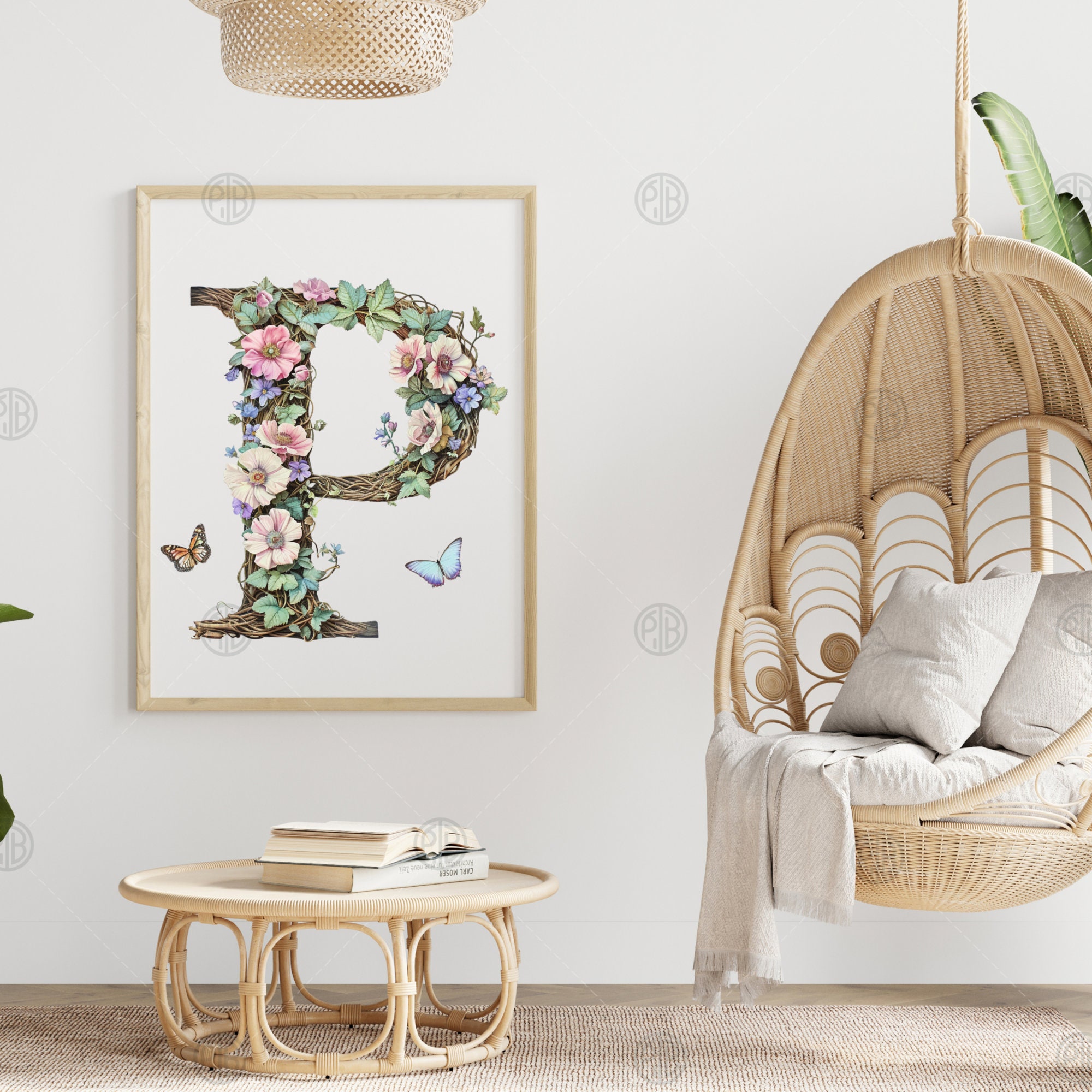 Watercolor Wildflower Floral Alphabet & Number PNG, Flower Clip Art ...