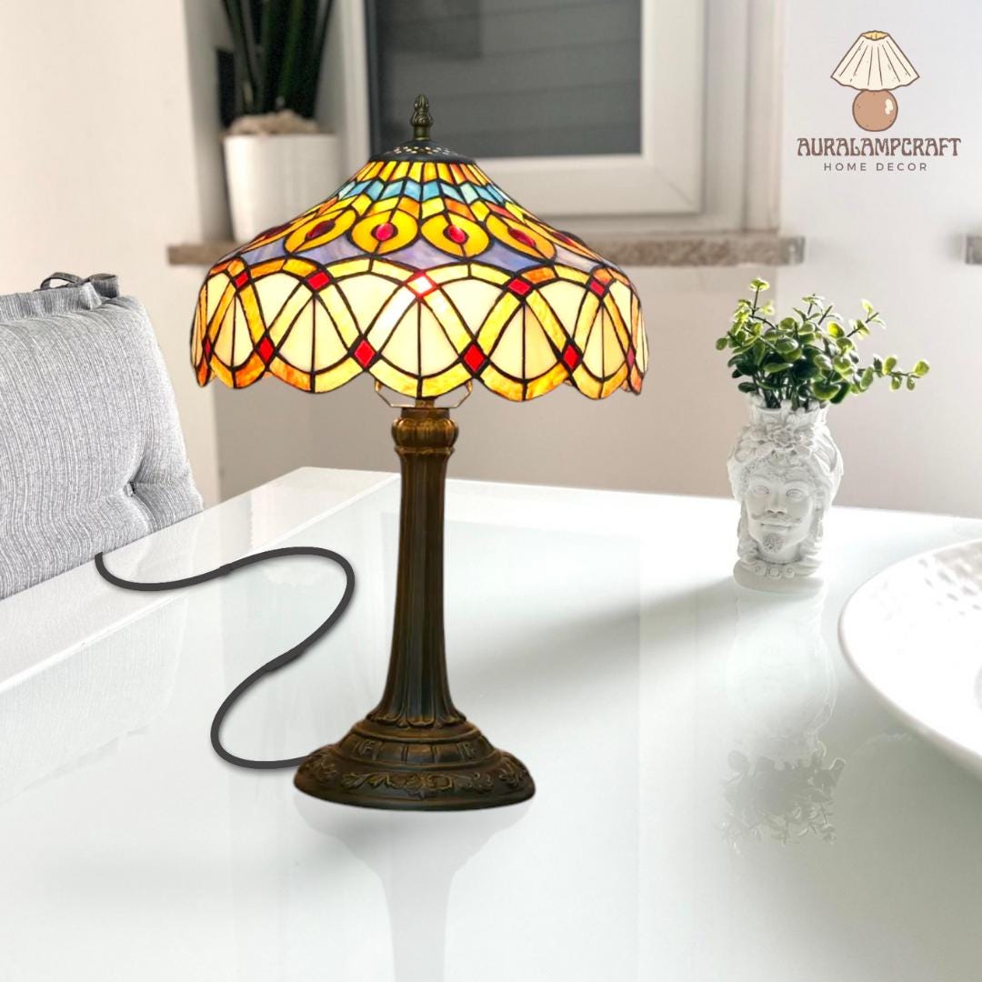 Mosaic Night Light, Modern Living Room Desk Lamp, Mosaic Table Lamp ...
