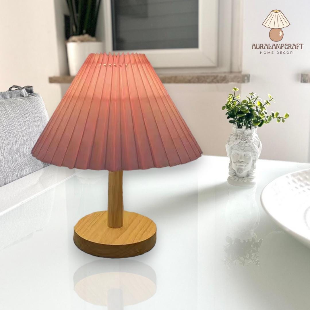 Modern Taper Pink Flat Desk Lamp, Led Bedside Table Lamp, Taper Pink ...