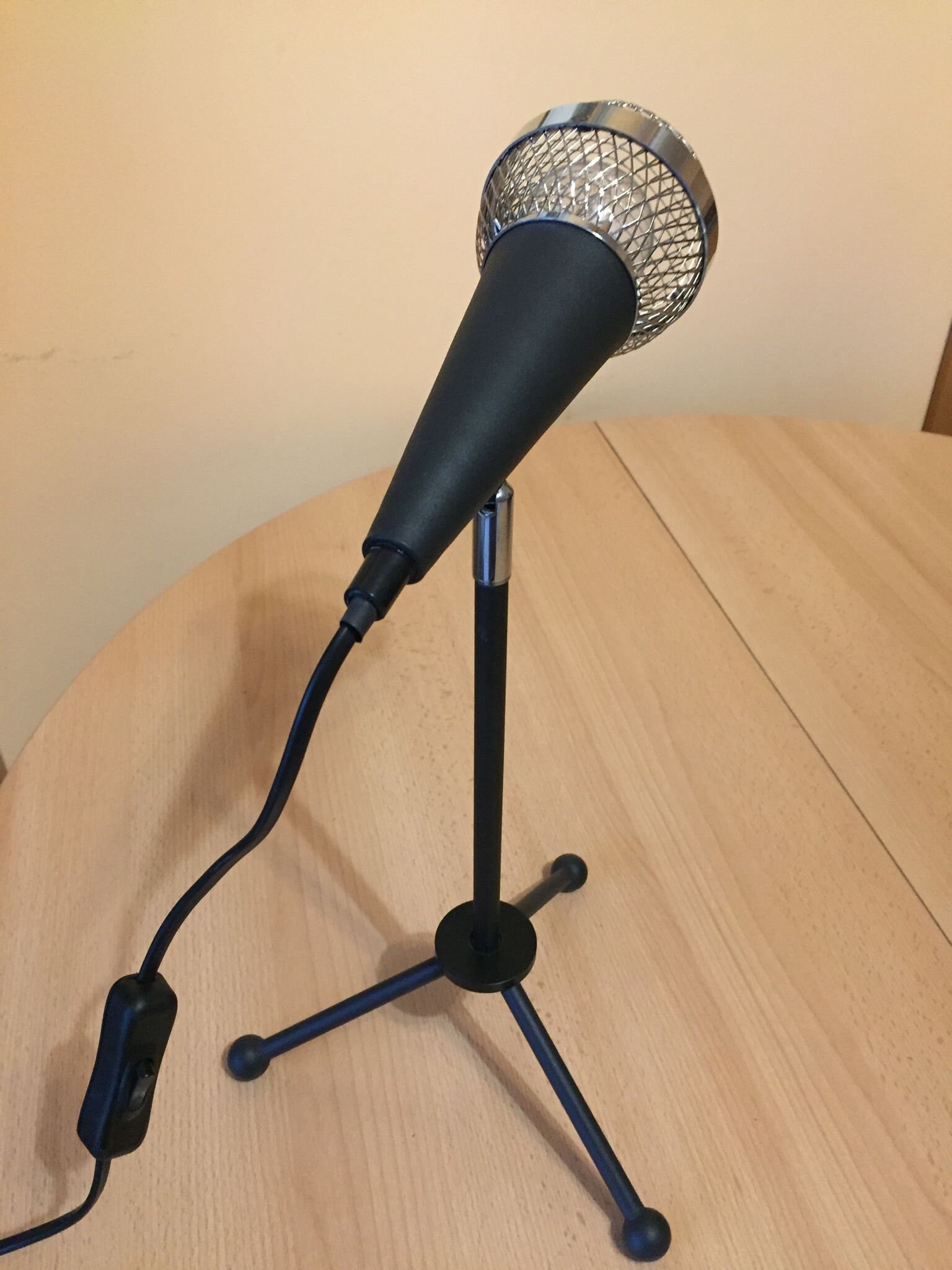 Microphone Lamp Microphone Table Lamp Vintage - Etsy