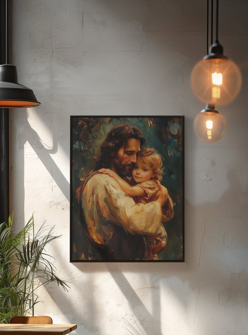 Jesus Comforts Child DIGITAL DOWNLOAD Jesus Christ Painting LDS Art Art ...