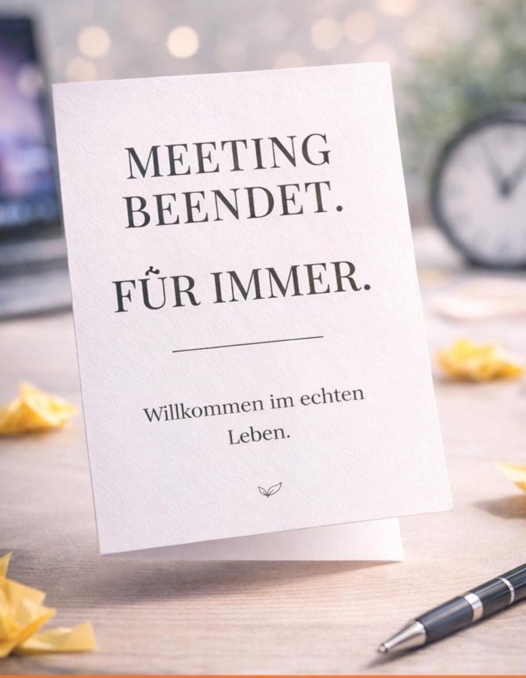 Farewell Card for a Colleague: "meeting Over. for Good." – Postcard ...