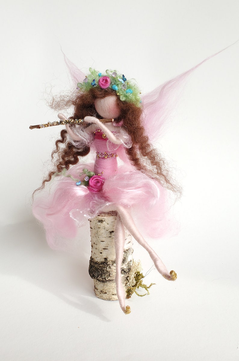 OOAK Fairy Elf Flute Player Angel Needle Felted Waldorf Inspired - Etsy