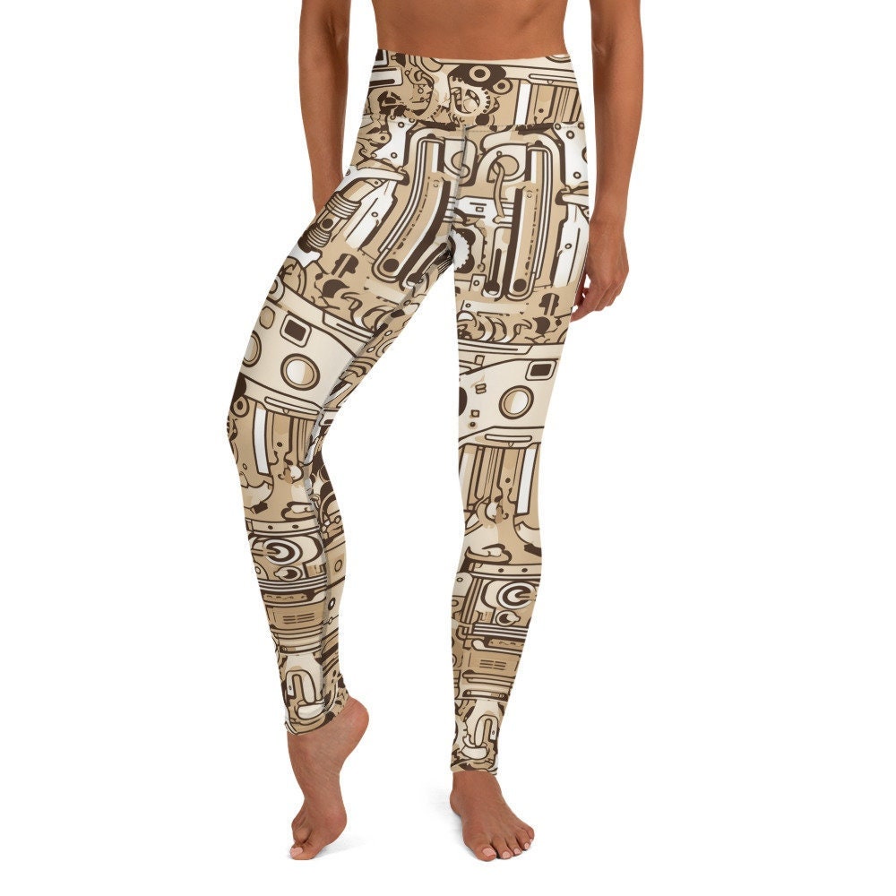 Mechanical Robot Leggings / Sci-fi Yoga Pants Robot Print Leggings ...