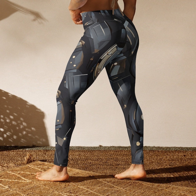 Sci-fi Robot Legggings / Sci-fi Yoga Pants Robot Print Leggings Sci-fi ...