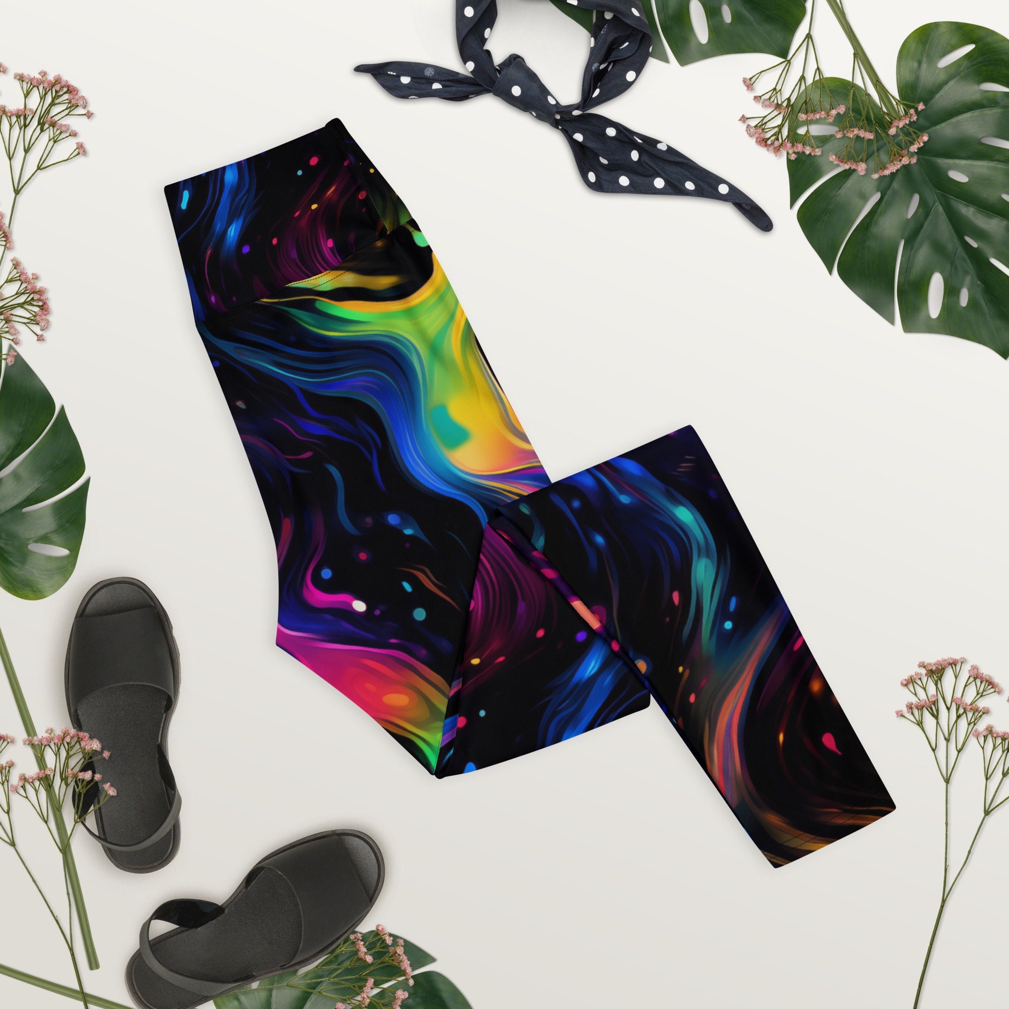 Neon Glow Leggings / Glow Theme Leggings Neon Party Yoga Pants Dance ...