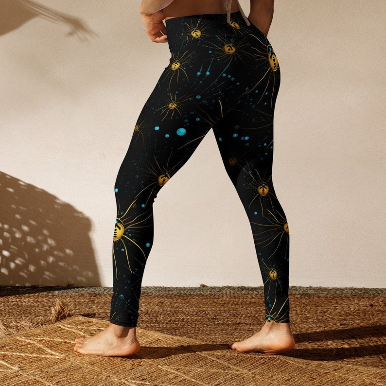 Glowing Spider Leggings / Spider Yoga Pants Pet Spider Legwear Arachnid ...