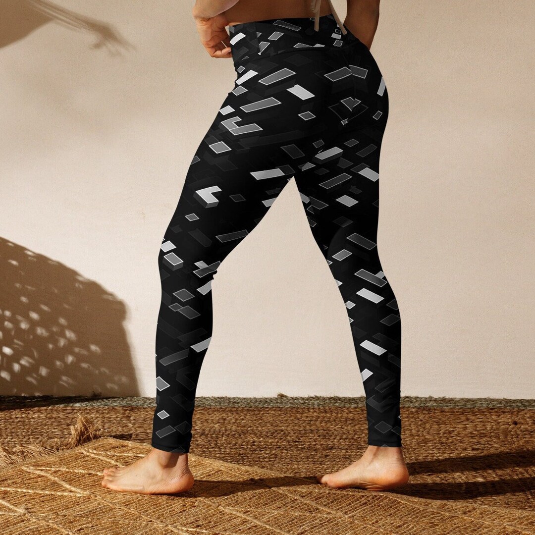 Pixelated Pattern Leggings / 8-bit Yoga Pants Pixel Game Leggings Pixel ...