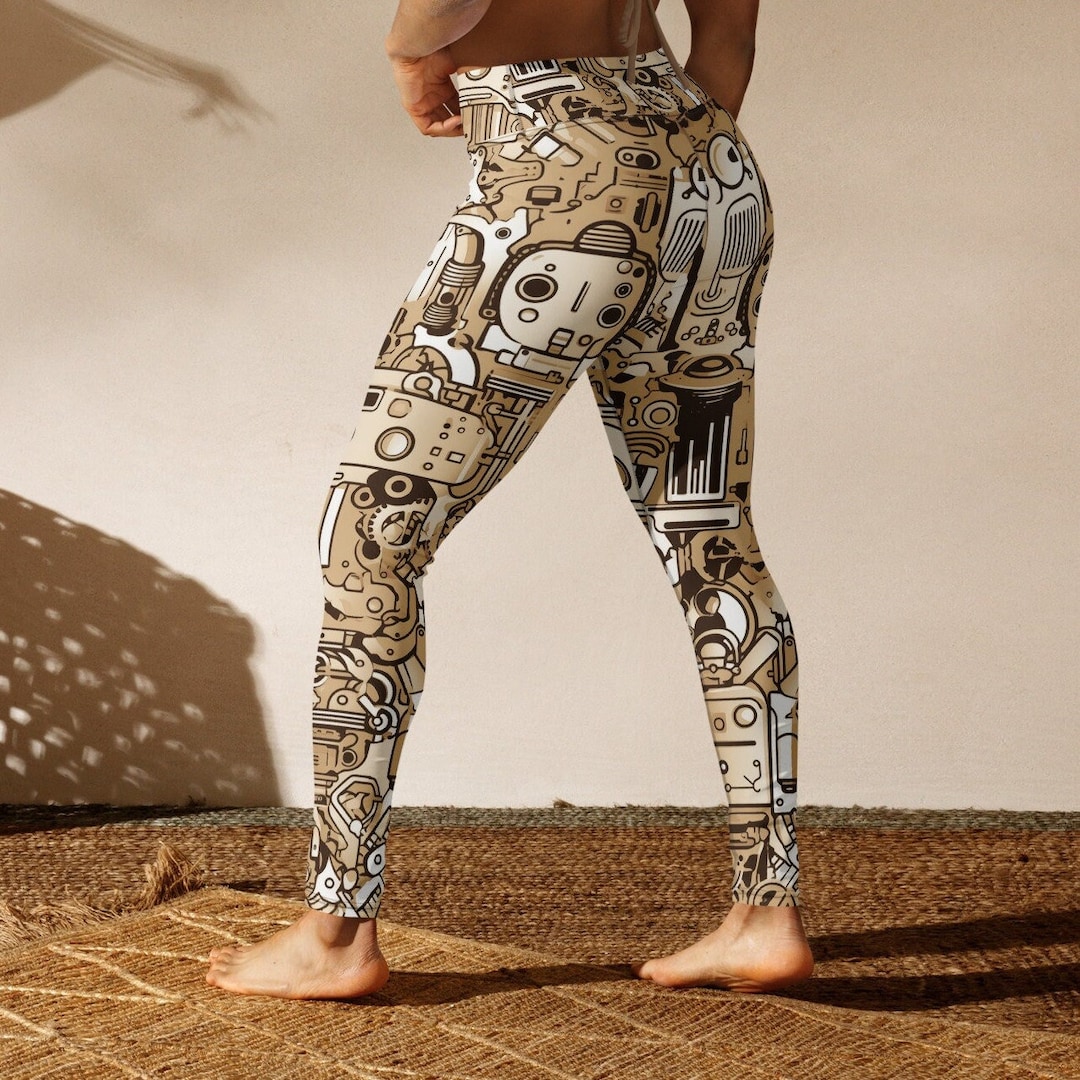 Mechanical Robot Leggings / Sci-fi Yoga Pants Robot Print Leggings ...