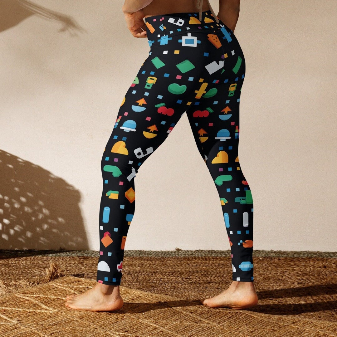 Pixel Icon Leggings / Arcade Style Leggings Pixel Art Tights Pixel Game ...