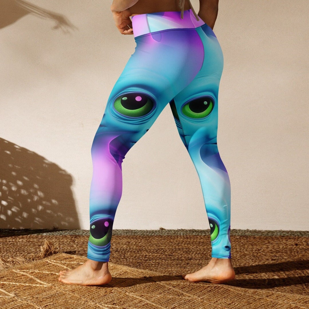 Alien Leggings / Sci-fi Style Pants Space Theme Legwear Alien Yoga ...
