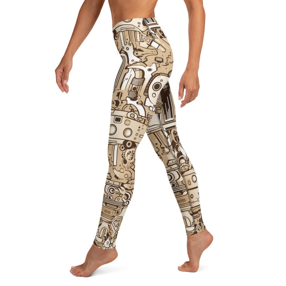 Mechanical Robot Leggings / Sci-fi Yoga Pants Robot Print Leggings ...