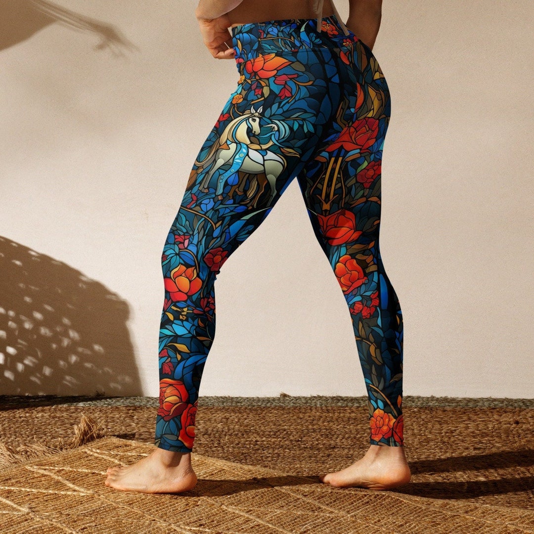 Medieval Horse Leggings / Medieval Yoga Pants Knight Print Leggings ...