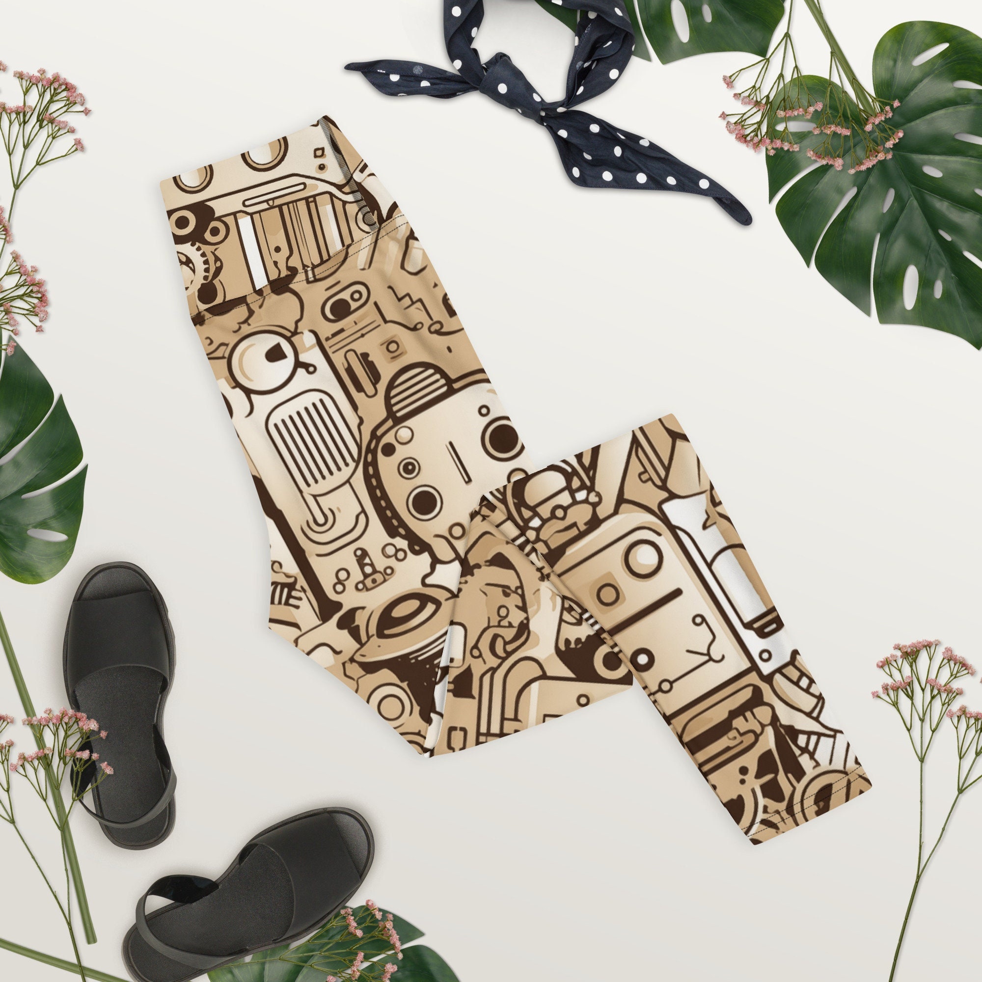 Mechanical Robot Leggings / Sci-fi Yoga Pants Robot Print Leggings ...