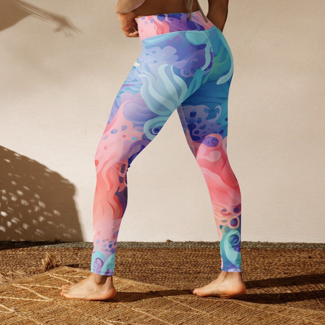 Pastel Octopus Leggings / Octopus Yoga Pants Sea Creature Leggings ...