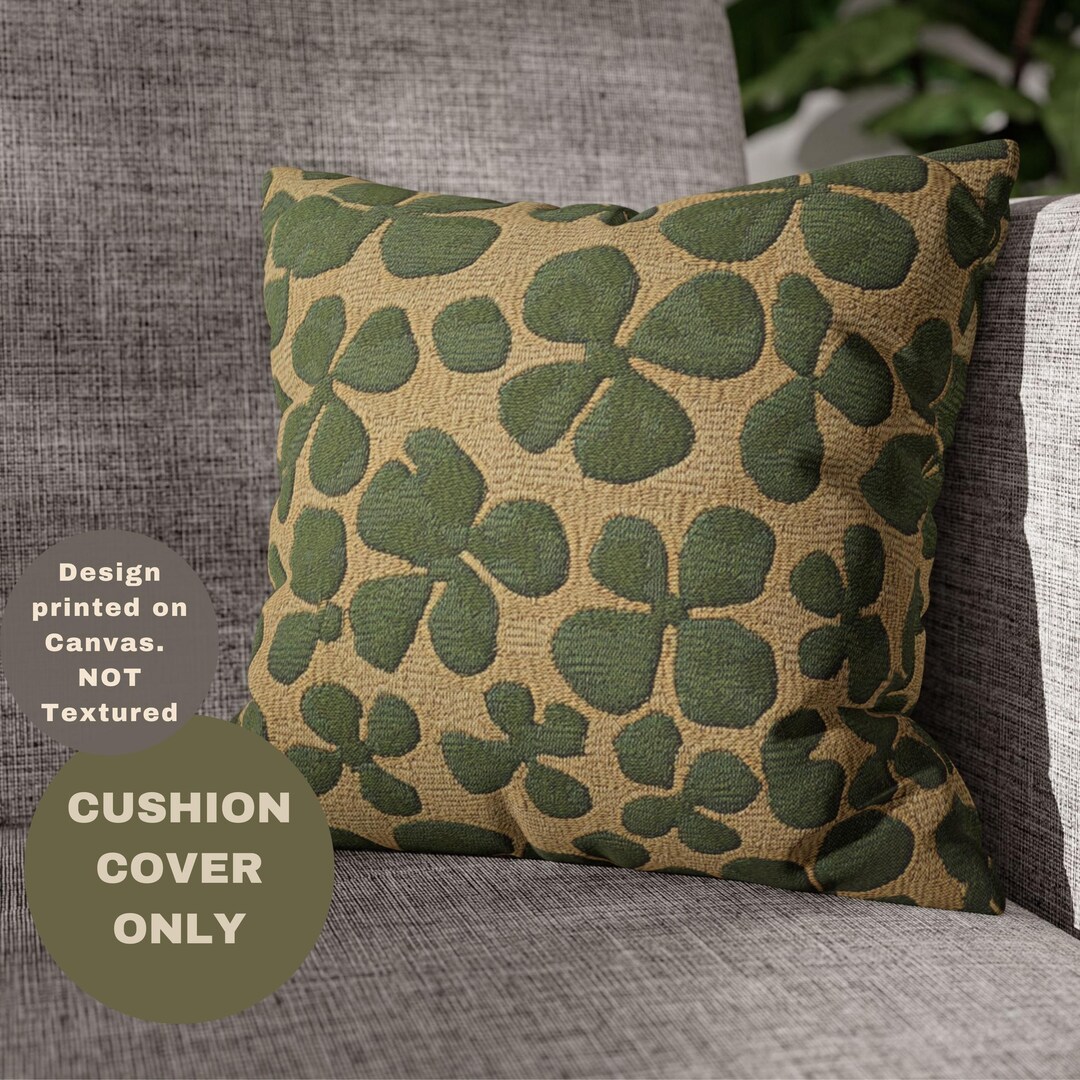 Four Leaf Clover Tile 4, Square Pillow Case, Decorative Shamrock ...