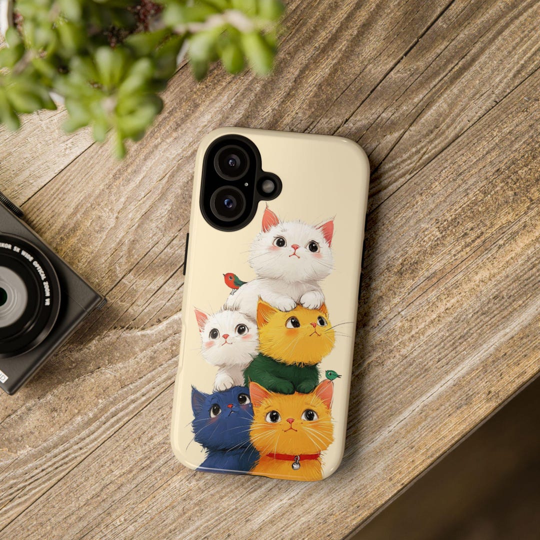 Tough Cases, Cat Totem 1 Design Phone Case, Compatible W iPhone Samsung ...