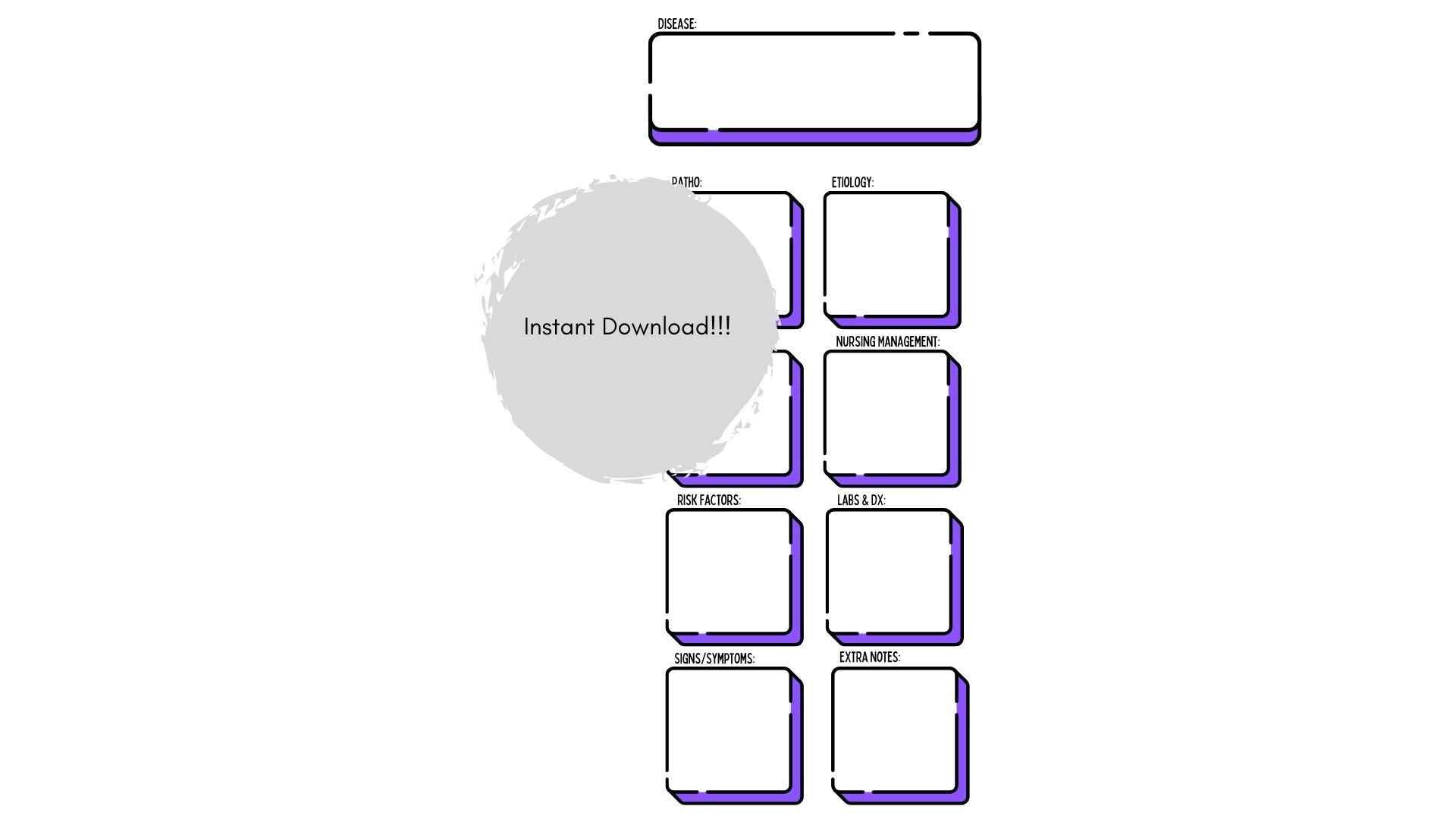 Med Surg/patho Concept Map Template - Etsy