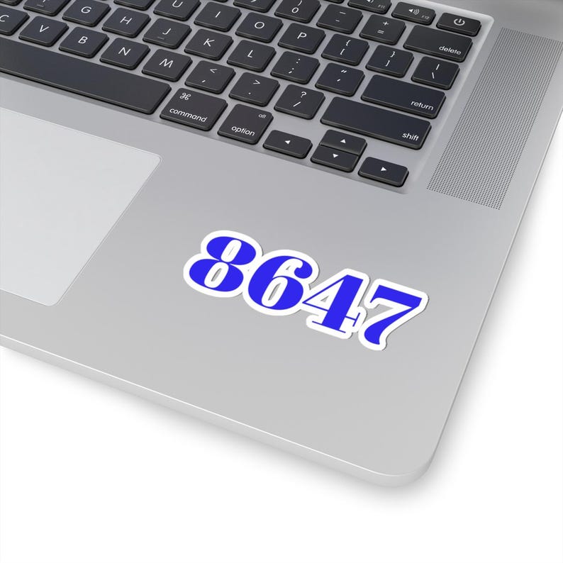8647 - Resist - Bold Number Kiss-cut Stickers, Customizable Vinyl ...