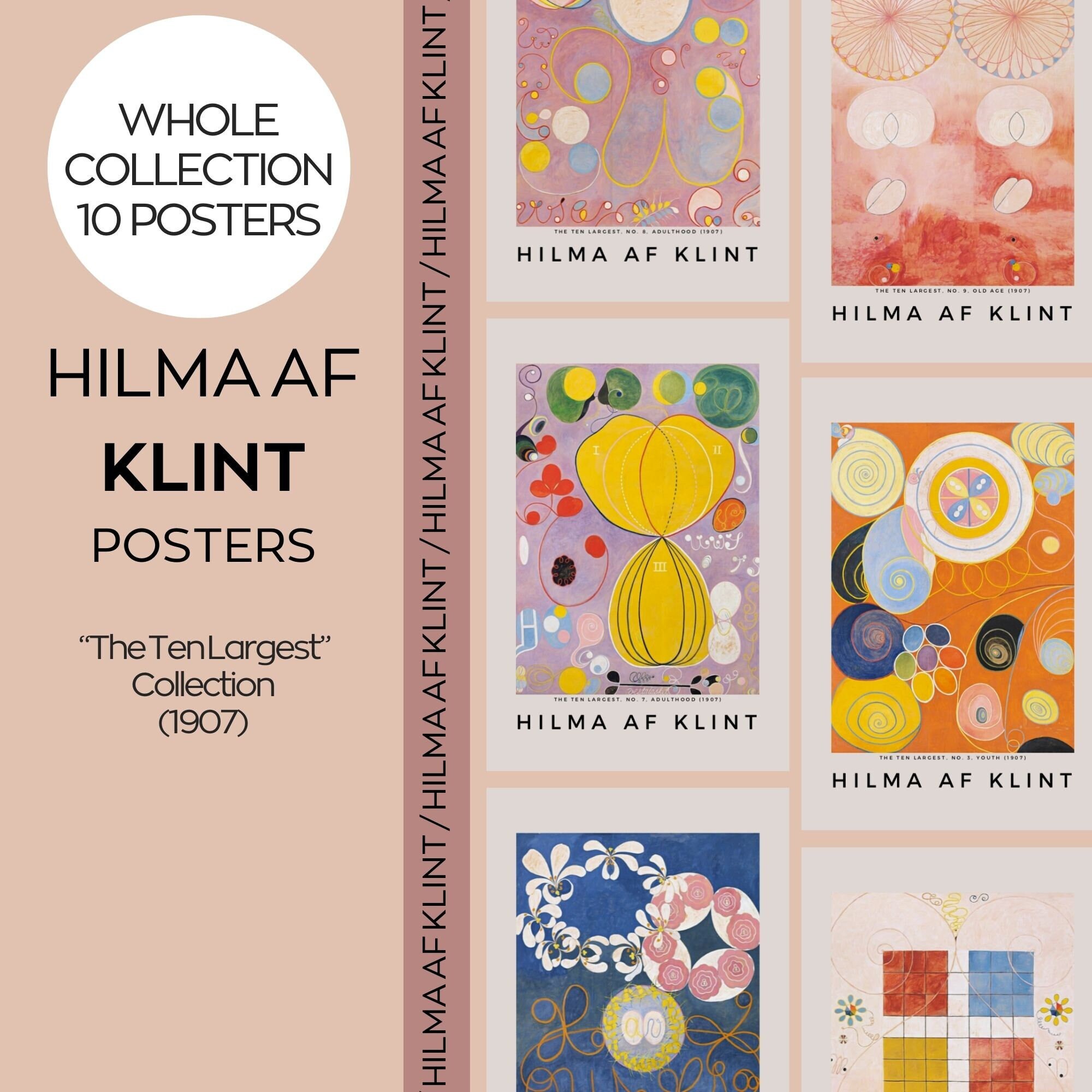 Hilma Af Klint Posters Aesthetic Prints Abstract Wall Art Girly Prints ...