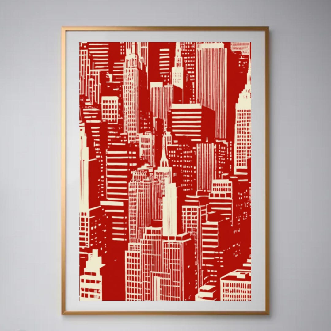 New York City Poster - NYC Wall Art Print - Urban Wall Art - Manhattan ...